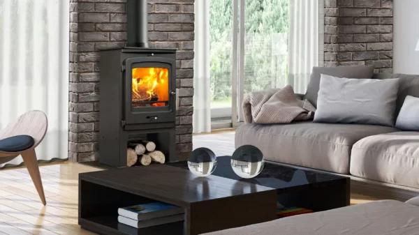 Portway P1 Contemporary Low Multi Fuel Stove | Farmhouse Stoves